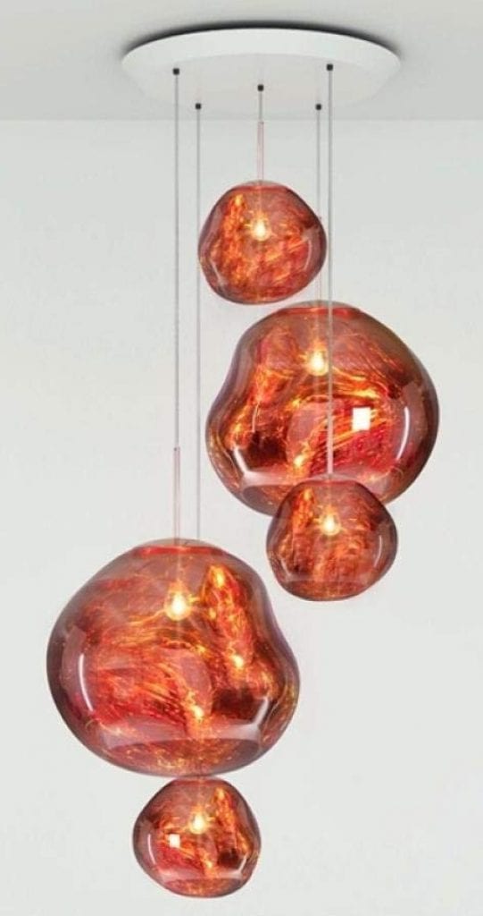 Melting Pendant Lights Lava Irregular Silver Gold Copper